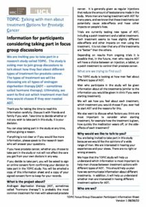 TOPiC Participant information sheet - People in Research